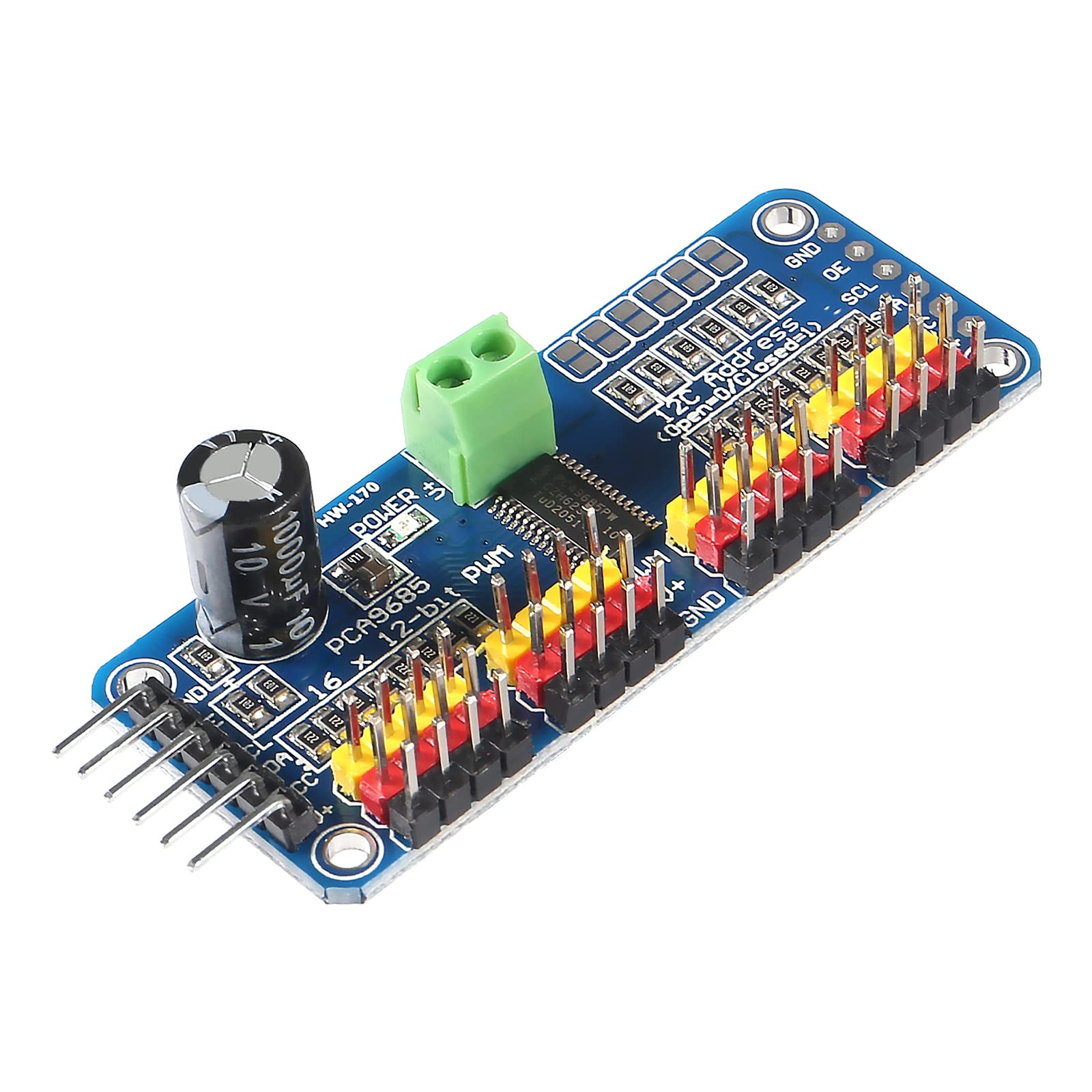 AITIAO 3Pcs PCA9685 16 Channel 12-Bit PWM Servo Motor Driver IIC Interface Module PCA9685 Controller Module for Robot Raspberry pi