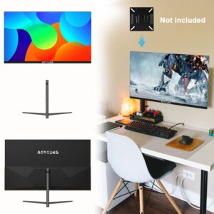 AOYODKG 24" Professional Thin 75Hz 1080p LED Monitor Frameless 5MS Response Time Computer Screen, sRGB 99%, 3000:1 + DC/HDMI/VGA, Ergonomic Tilt, Gaming Monitor Machine Black, (AYO-A55 Series)