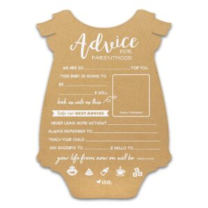 summer-ray.com 50pcs baby onesie baby prediction and parenthood advice cards for baby shower 5" x 7" heavyweight (baby girl)