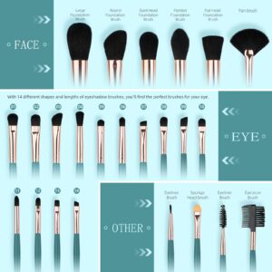 Makeup Brushes Set Professional - Make up Brush Set 24pcs Foundation Eyebrow Blush Concealer Face Powder Eye Shadows Eyeliner Highlight Brush Kit