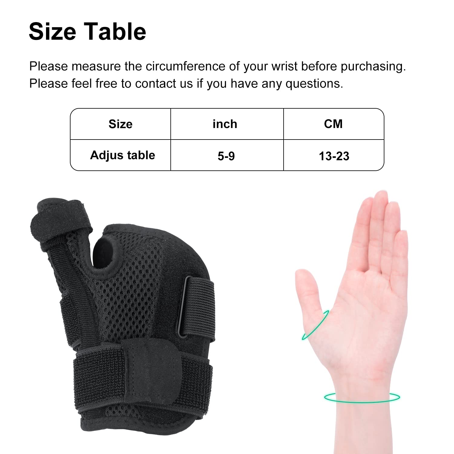 Wrist Brace Adjustable Wrist Wraps & Support for Carpal Tunnel Relief & Night Support, Thumb & Hand Brace, Wrist Splint for Tendonitis, Arthritis, Tenosynovitis, Fractures, Sprains, working out