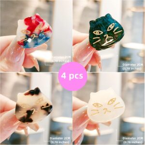 Cute Cat Hair Clips for Women - Mini Hair Clips and Claw Girl Side Clips (4pcs)