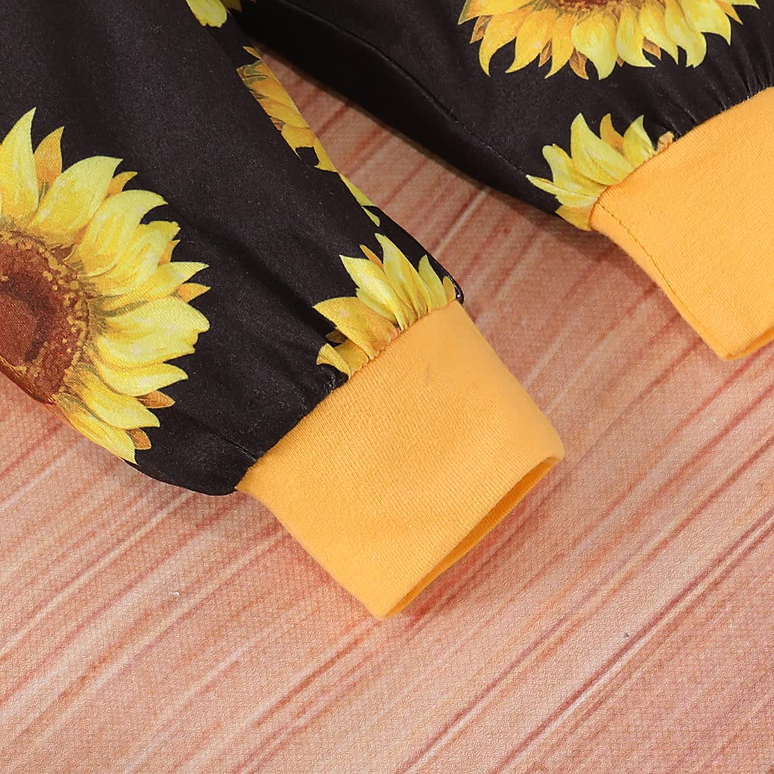 Cabucale Baby Girl Sunflower Printing Newborn Babysuit Long Pants T Shirt Kids Toddler Children Tops Outfits With Hairband