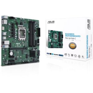 NVMe SSD M.2 slots,4 ASUS Pro Q670M-C-CSM LGA 1700 (Intel 12th Gen & Intel vPro) mATX Motherboard (PCIe 4.0, DDR5 4800, 2xNVMe SSD M.2, USB 3.2 Gen 2, ASUS Boot), Black