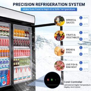 kalifon 54" Commercial Display Refrigerator