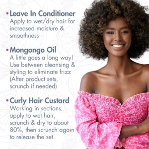 MopTop Curly Hair Bundle: Moisturizing Leave-In Conditioner with Mongongo Oil, Defining Lightweight Curl Gel for Wavy and Curly Hair Routine, Women's Haircare