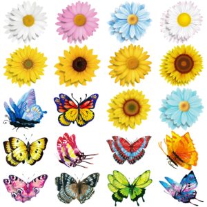 40 pieces sunflower cutouts butterfly cutouts classroom 3d bulletin board decoration gerbera daisy cutouts for school early childhood teacher student school wall birthday party decoration