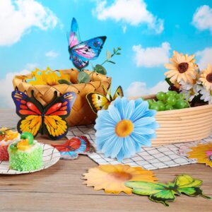 40 Pieces Sunflower Cutouts Butterfly Cutouts Classroom 3D Bulletin Board Decoration Gerbera Daisy Cutouts for School Early Childhood Teacher Student School Wall Birthday Party Decoration