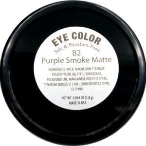 Pure Ziva Purple Smoke Violet Matte Opaque Mauve Pressed Powder Single Vegan Eyeshadow; Talc, Paraben & Cruelty Free