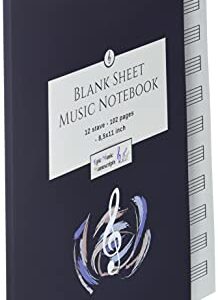 Blank Sheet Music Notebook: Music Manuscript Paper / White Marble Blank Sheet Music / Notebook for Musicians / Staff Paper / Composition Books Gifts ... * Large * 12 Stave * 102 pages *