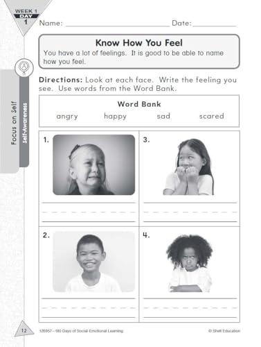 180 Days: Social-Emotional Learning for 1st Grade Practice Workbook for Classroom and Home, Cool and Fun Practice Created by Teachers (180 Days of Practice)