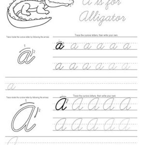 Cursive Handwriting Workbook For Kids: Cursive for beginners workbook. Cursive letter tracing book. Cursive writing practice book to learn writing in cursive