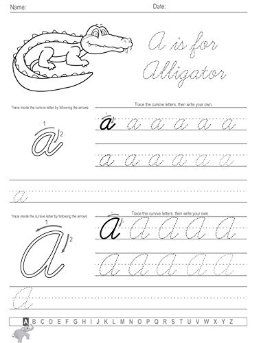 Cursive Handwriting Workbook For Kids: Cursive for beginners workbook. Cursive letter tracing book. Cursive writing practice book to learn writing in cursive