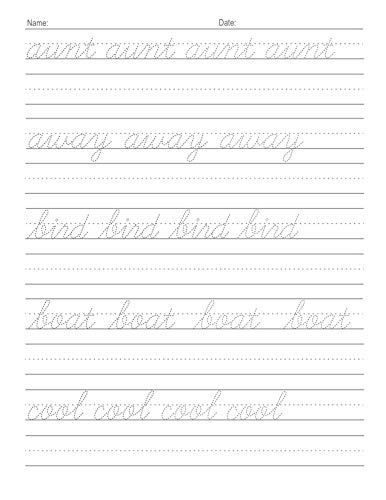 Cursive Handwriting Workbook For Kids: Cursive for beginners workbook. Cursive letter tracing book. Cursive writing practice book to learn writing in cursive