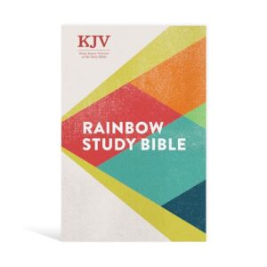 kjv rainbow study bible, hardcover, black letter, pure cambridge text, color coded, bible study helps, reading plans, full-color maps, easy to read bible mcm type