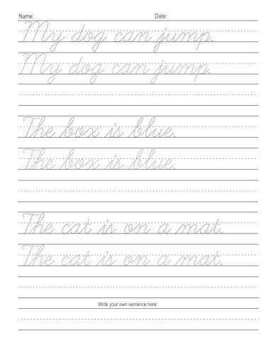 Cursive Handwriting Workbook For Kids: Cursive for beginners workbook. Cursive letter tracing book. Cursive writing practice book to learn writing in cursive