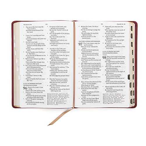 NASB Super Giant Print Reference Bible, Burgundy LeatherTouch, Indexed