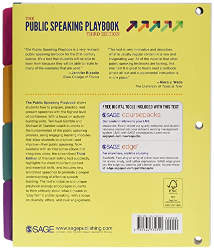 BUNDLE: Public Speaking PLUS (Slim Pack) + Gamble, The Public Speaking Playbook 3e (Loose-leaf)