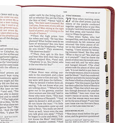 NASB Super Giant Print Reference Bible, Burgundy LeatherTouch, Indexed