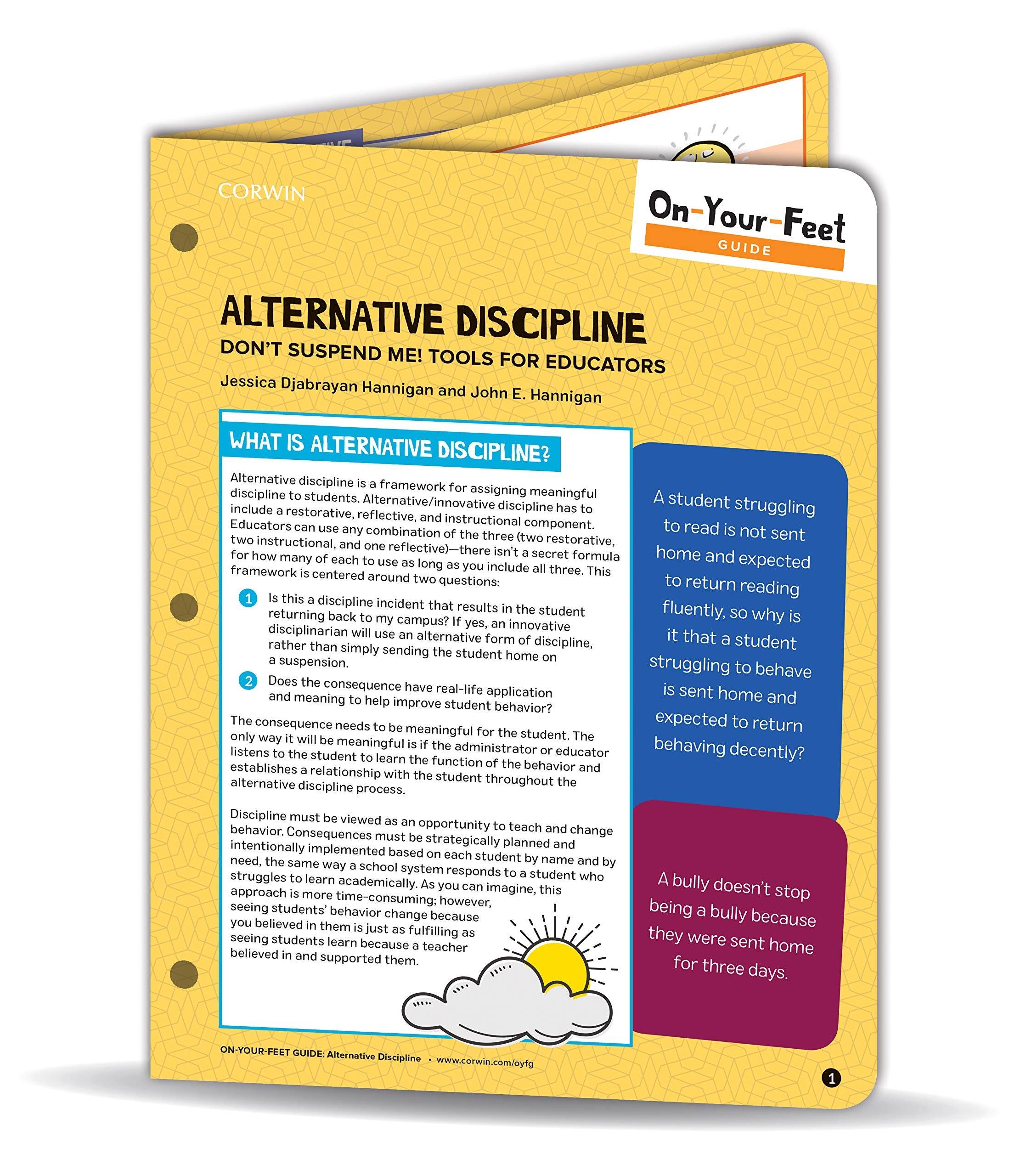 On-Your-Feet Guide: Alternative Discipline: Don′t Suspend Me! Tools for Educators (On-Your-Feet-Guides)