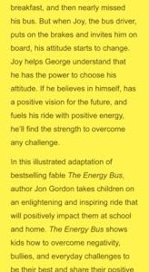 The Energy Bus for Kids: A Story about Staying Positive and Overcoming Challenges