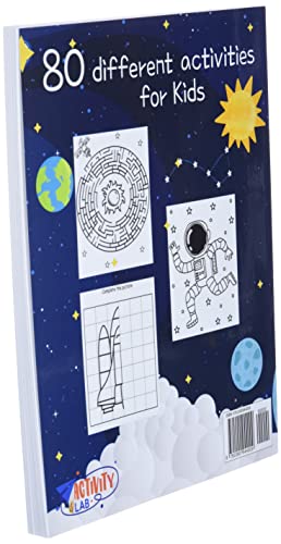 Space Coloring and Activity Book for Kids Ages 4-8: Coloring, Mazes, Dot to Dot, Puzzles and More! (80 Space Illustrations)