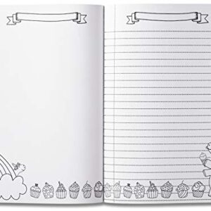 Unicorn Journal and Sketchbook: Journal and Notebook for Girls - Composition Size (7.5"x9.75") With Lined and Blank Pages, Perfect for Journal, Doodling, Sketching and Notes