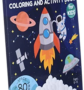 Space Coloring and Activity Book for Kids Ages 4-8: Coloring, Mazes, Dot to Dot, Puzzles and More! (80 Space Illustrations)