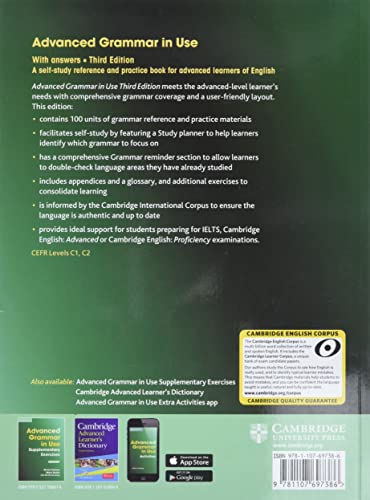 Advanced Grammar in Use with Answers: A Self-Study Reference and Practice Book for Advanced Learners of English