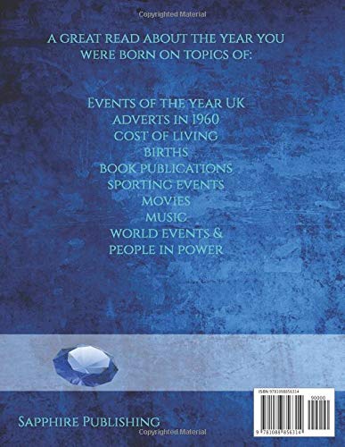 The Year You Were Born 1960: 81 page A4 book full of interesting facts, trivia and goofs about the year you were born on topics from Adverts, Book ... UK events, World Events and World Leaders.