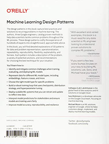 Machine Learning Design Patterns: Solutions to Common Challenges in Data Preparation, Model Building, and MLOps