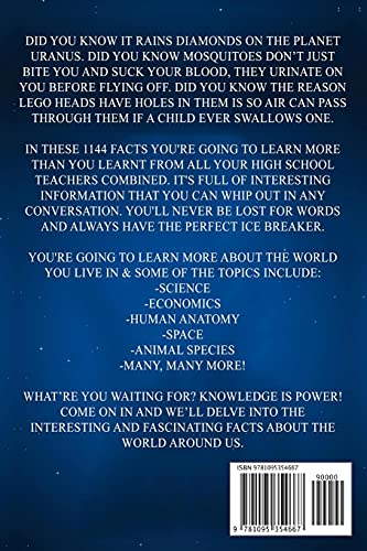 1144 Random, Interesting & Fun Facts You Need To Know - The Knowledge Encyclopedia To Win Trivia (Amazing World Facts Book)