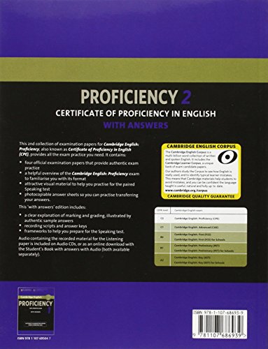 Cambridge English Proficiency 2 Student's Book with Answers: Authentic Examination Papers from Cambridge English Language Assessment (CPE Practice Tests)