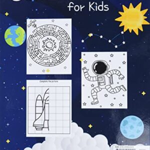 Space Coloring and Activity Book for Kids Ages 4-8: Coloring, Mazes, Dot to Dot, Puzzles and More! (80 Space Illustrations)