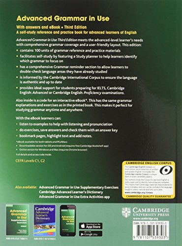 Advanced Grammar in Use Book with Answers and Interactive eBook: A Self-study Reference and Practice Book for Advanced Learners of English