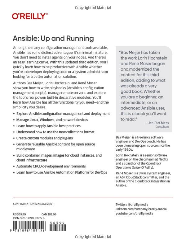 Ansible: Up and Running: Automating Configuration Management and Deployment the Easy Way