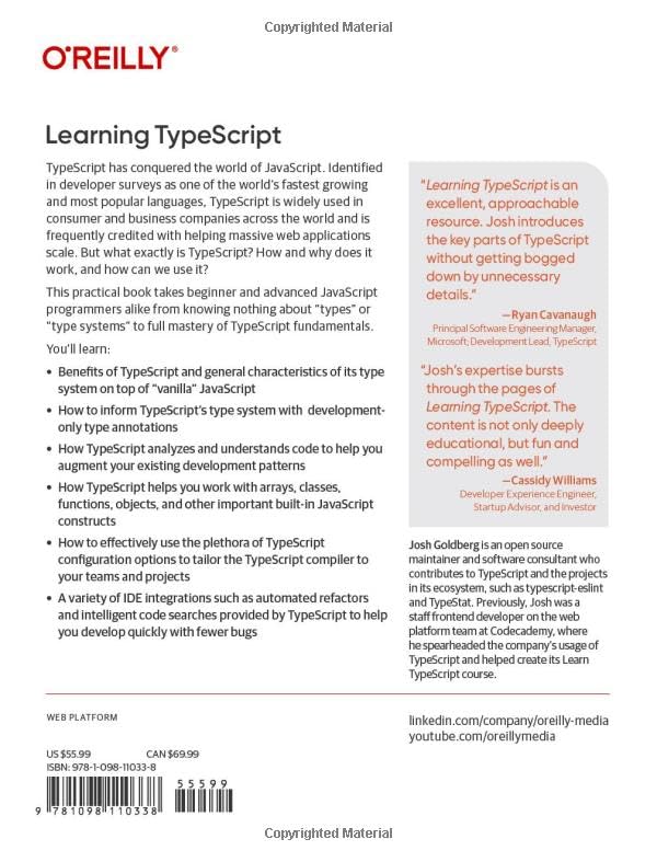 Learning TypeScript: Enhance Your Web Development Skills Using Type-Safe JavaScript