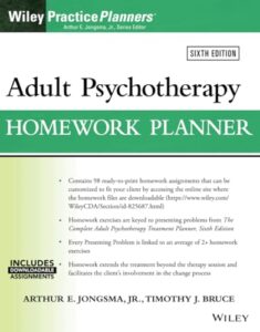 adult psychotherapy homework planner, 6th edition (practiceplanners)