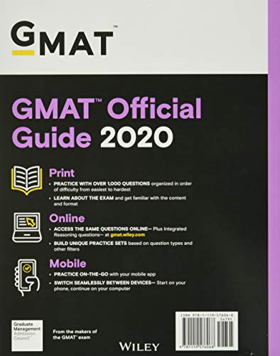 GMAT Official Guide 2020: Book + Online Question Bank