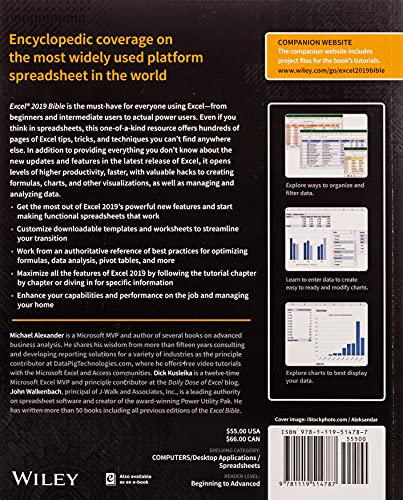 Excel 2019 Bible