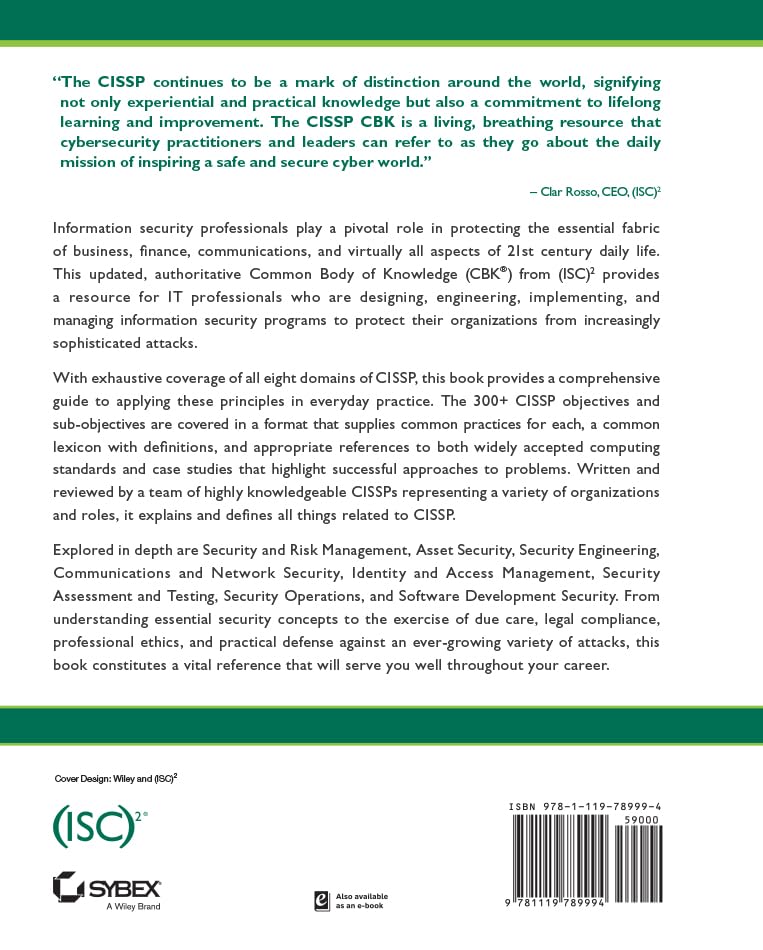 The Official (ISC)2 CISSP CBK Reference (Cissp: Certified Information Systems Security Professional)