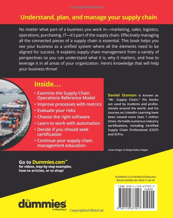 Supply Chain Management For Dummies (For Dummies (Business & Personal Finance))