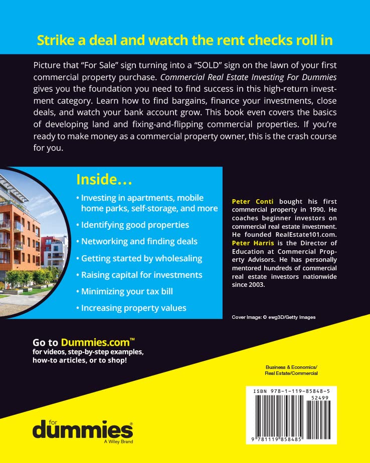 Commercial Real Estate Investing For Dummies