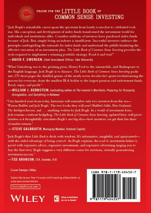 The Little Book of Common Sense Investing: The Only Way to Guarantee Your Fair Share of Stock Market Returns (Little Books, Big Profits)