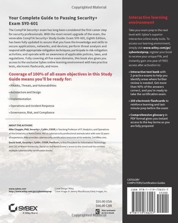 CompTIA Security+ Study Guide: Exam SY0-601 (Sybex Study Guide)