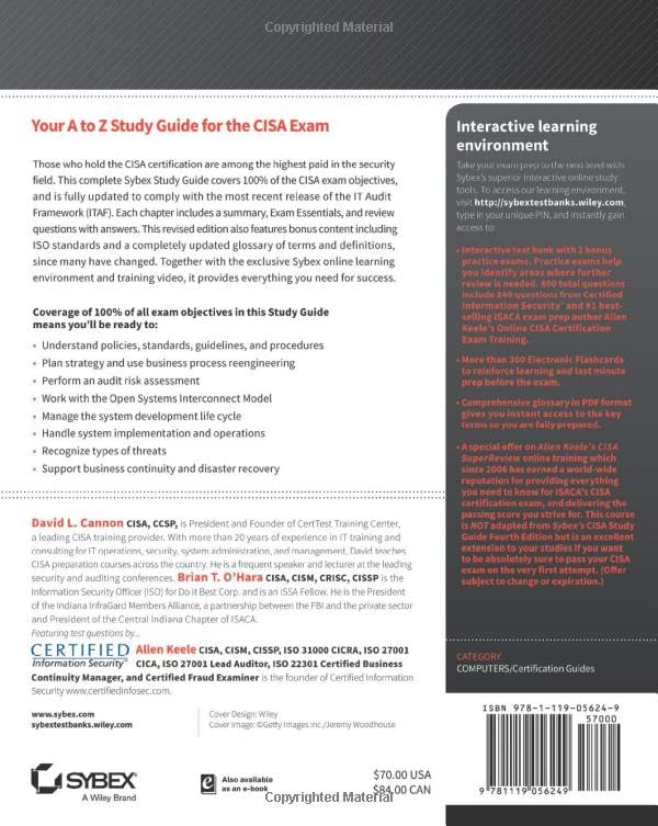 CISA Certified Information Systems Auditor Study Guide