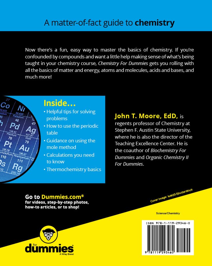 Chemistry For Dummies (For Dummies (Math & Science))