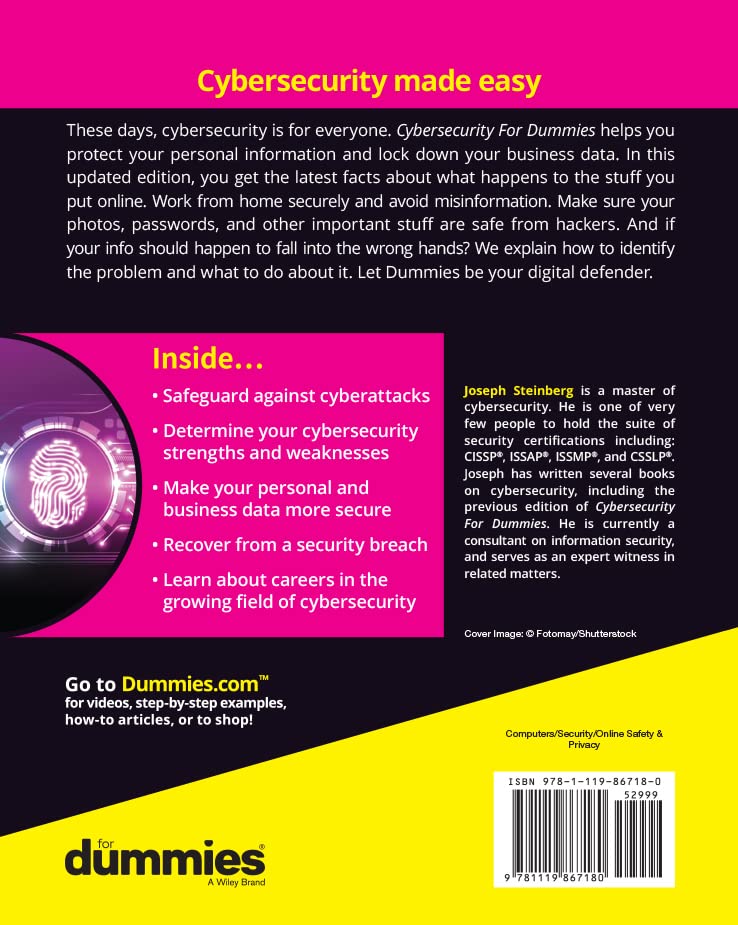 Cybersecurity For Dummies (For Dummies (Computer/Tech))