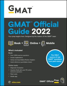 gmat official guide 2022: book + online question bank