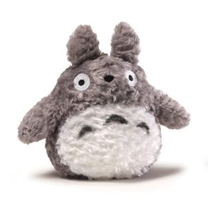 gund fluffy totoro stuffed animal plush in gray, 6"